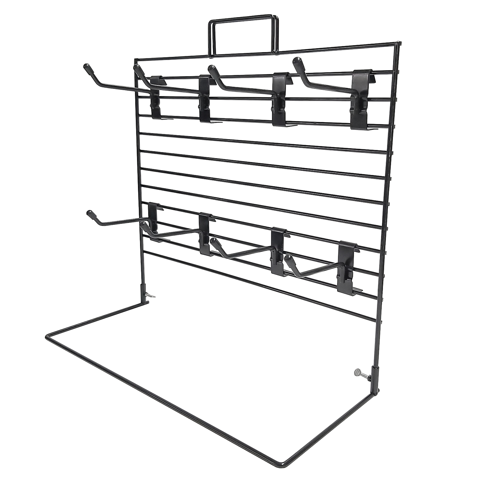 Large Mesh Hook Stand - Counter Standing Hook Rack in Black. 276mm x ...