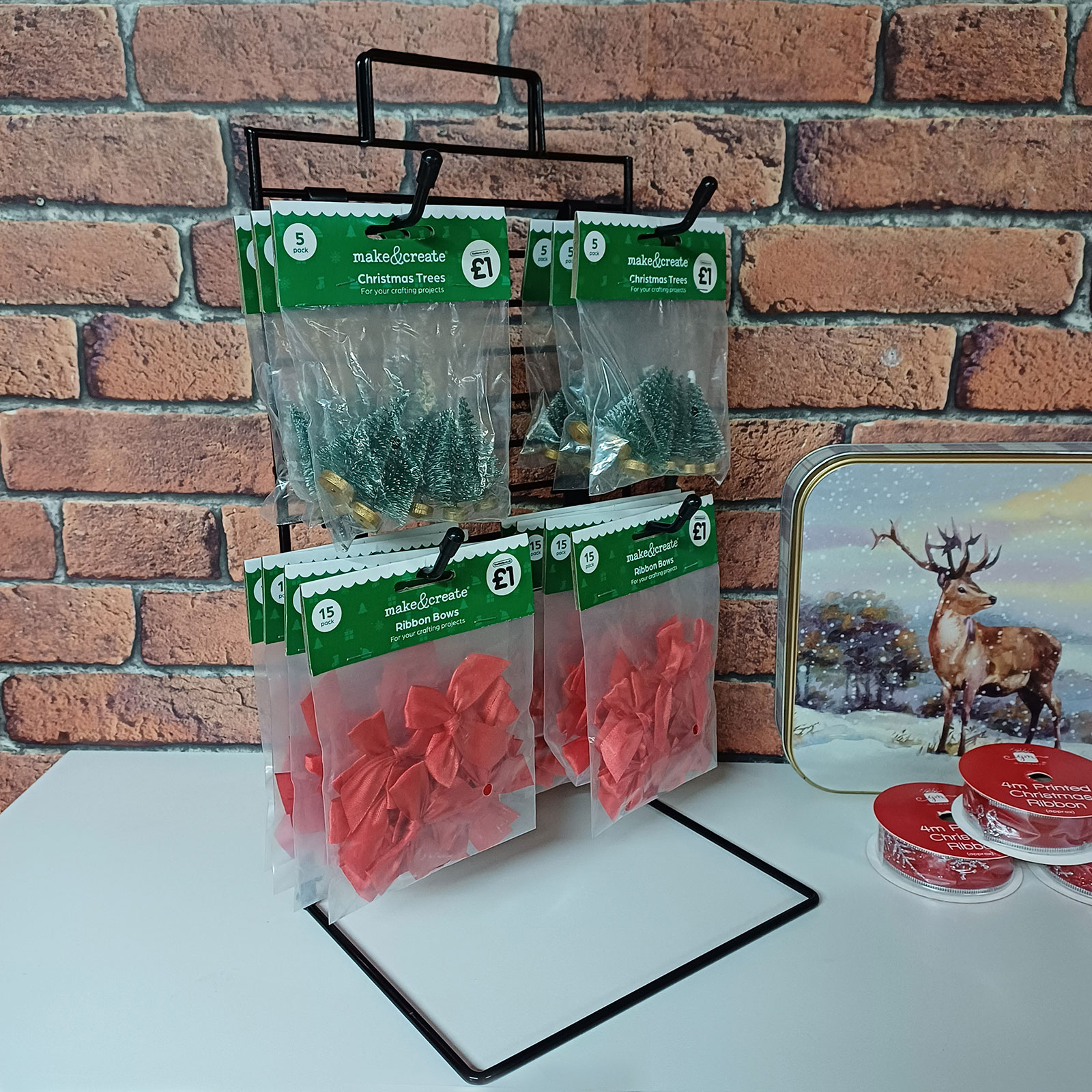 Mesh Hook Stand - Counter Standing Hook Rack in Black. 380mm x 220mm ...