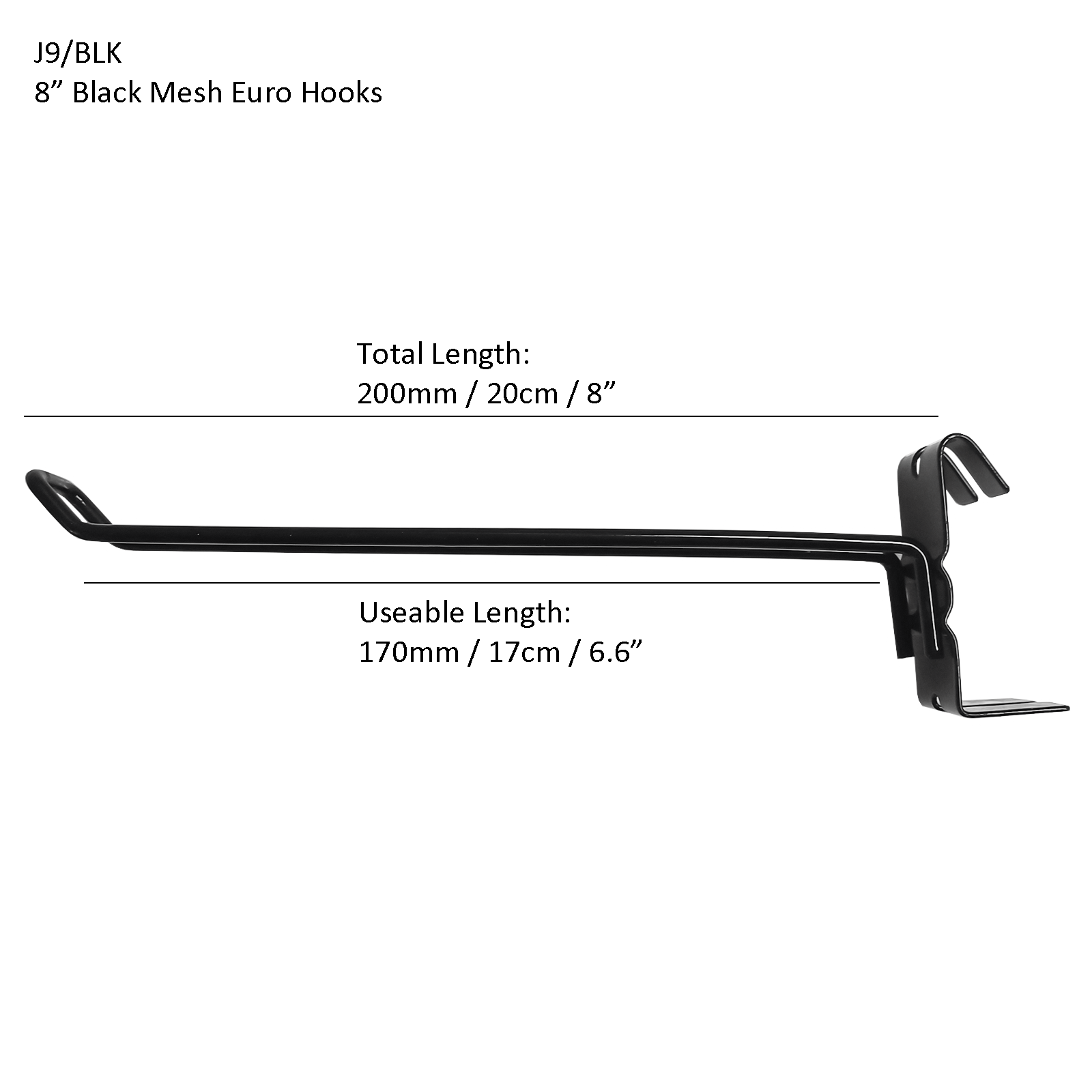 Mesh Hooks - Double Prong Euro For Wire Mesh Panel Retail Shop Display ...