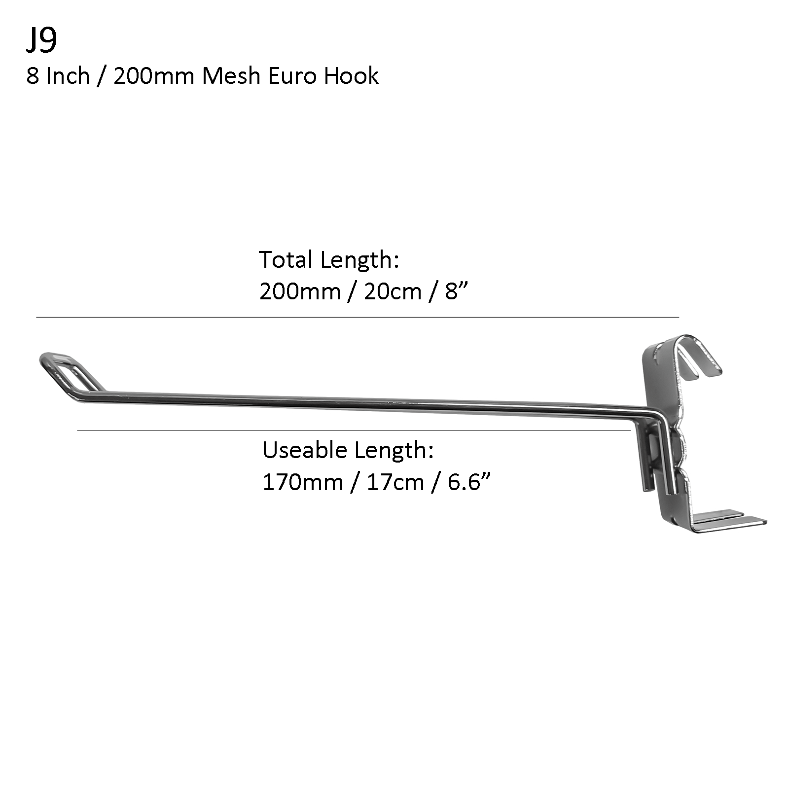 Mesh Hooks - Double Prong Euro For Wire Mesh Panel Retail Shop Display ...