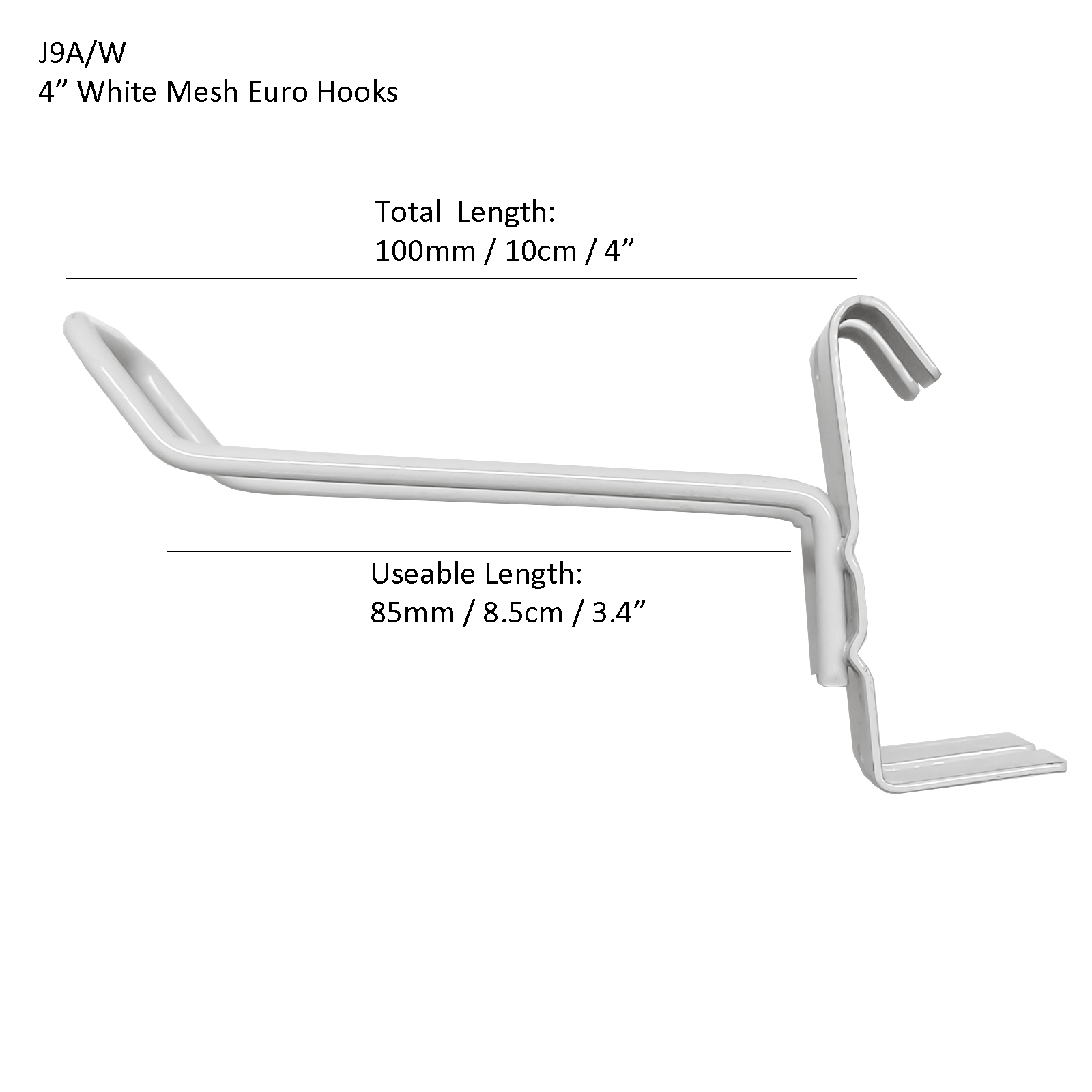 Mesh Hooks - Double Prong Euro For Wire Mesh Panel Retail Shop Display ...