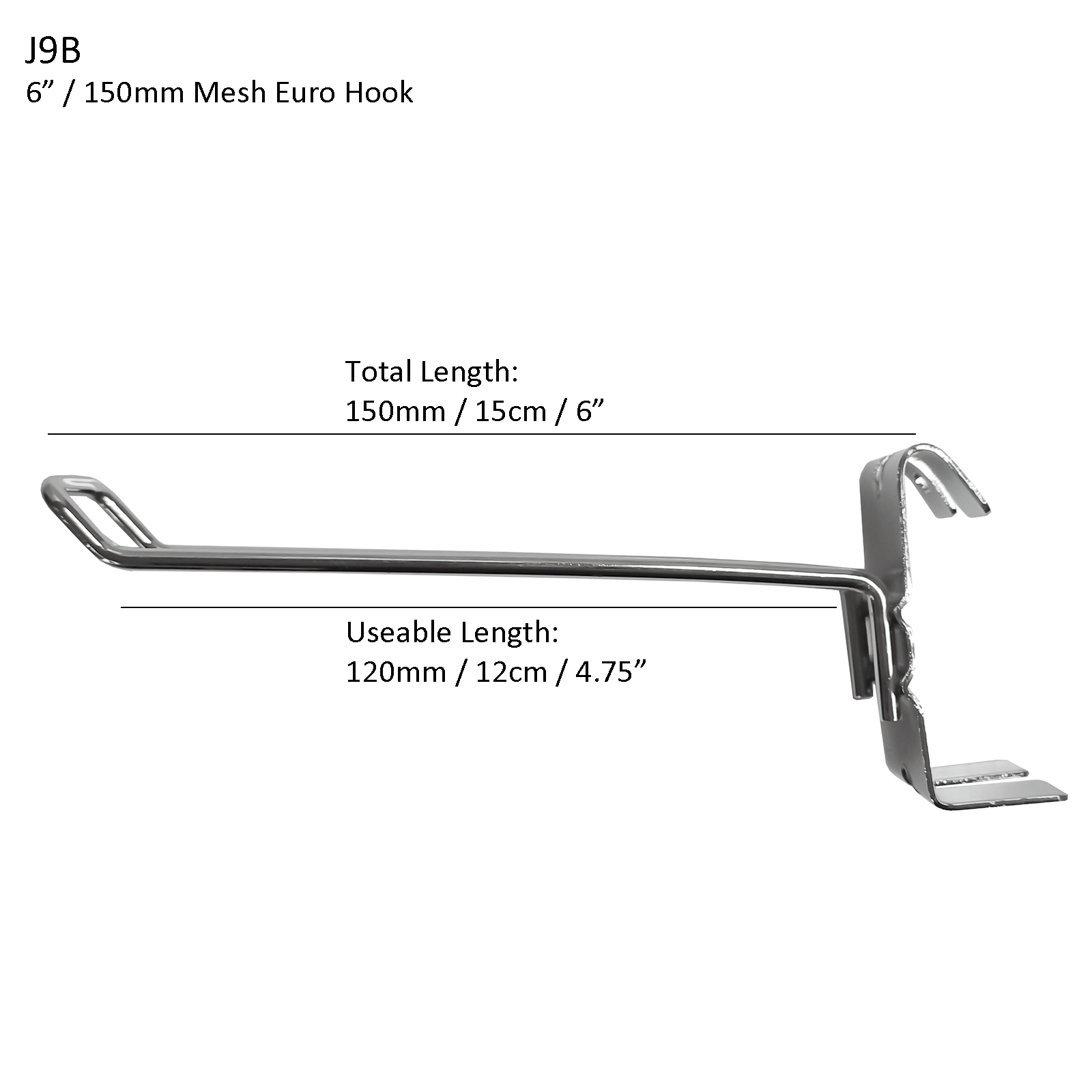 Mesh Hooks - Double Prong Euro For Wire Mesh Panel Retail Shop Display ...