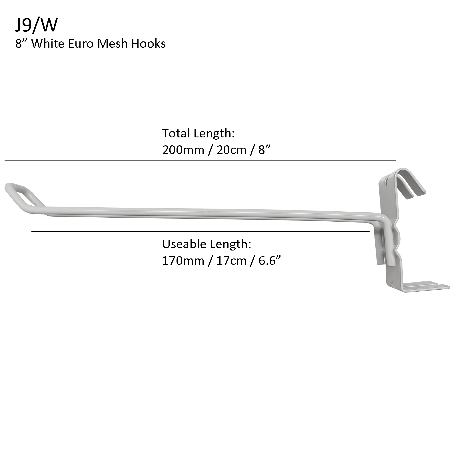 Mesh Hooks - Double Prong Euro For Wire Mesh Panel Retail Shop Display ...