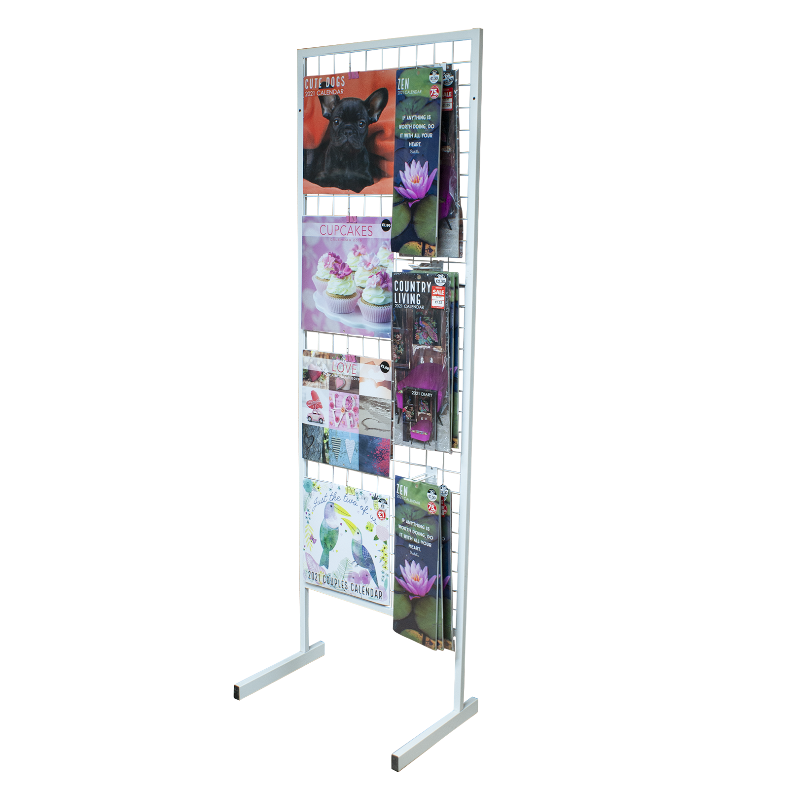 Mesh Panel General Purpose Retail Shop Display Stand in White (K34)