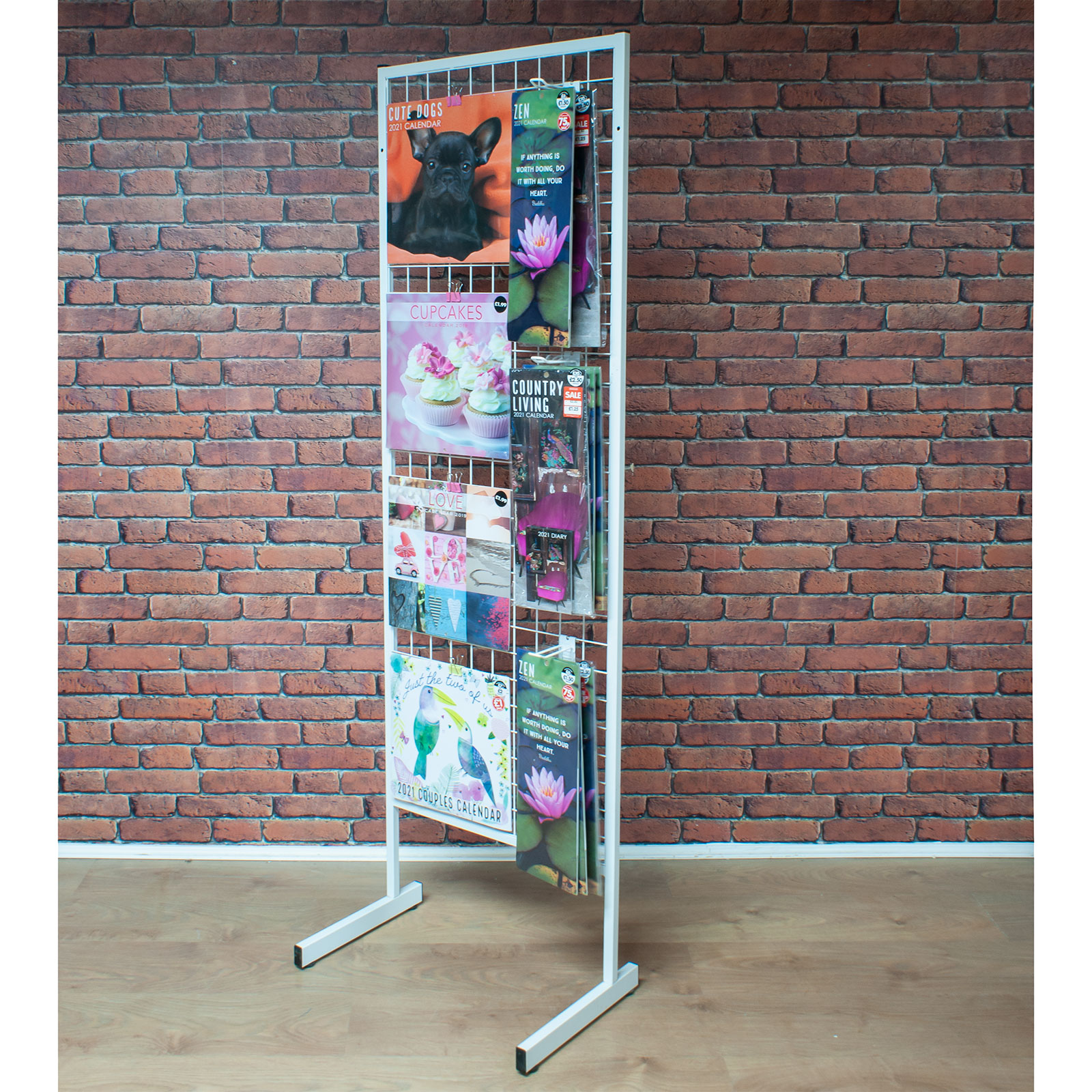Mesh Panel General Purpose Retail Shop Display Stand in White (K34)