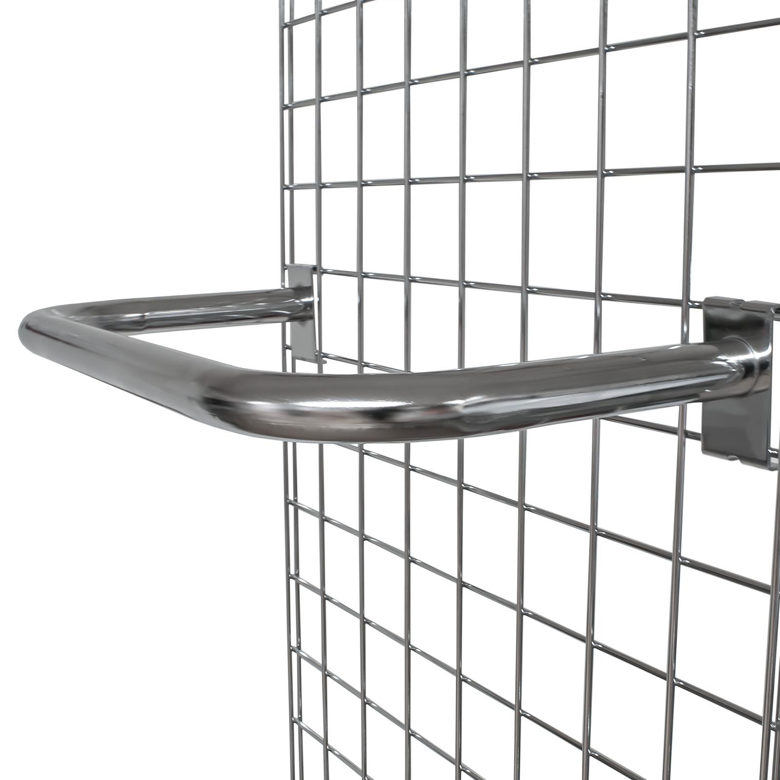 Grid Panel D Bar Hanging Rail to Fit Gridwall in Chrome (K35)