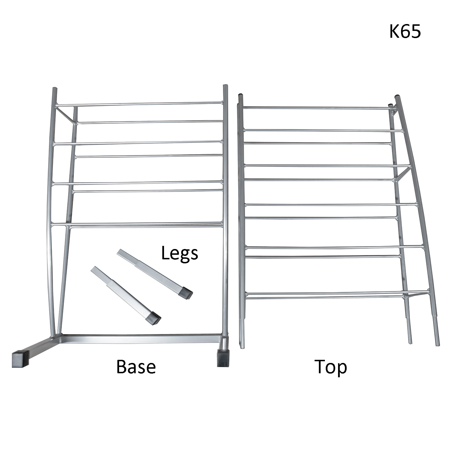 Wrapping Paper Gift Wrap 19 Rung Display Stand in Silver (K65)