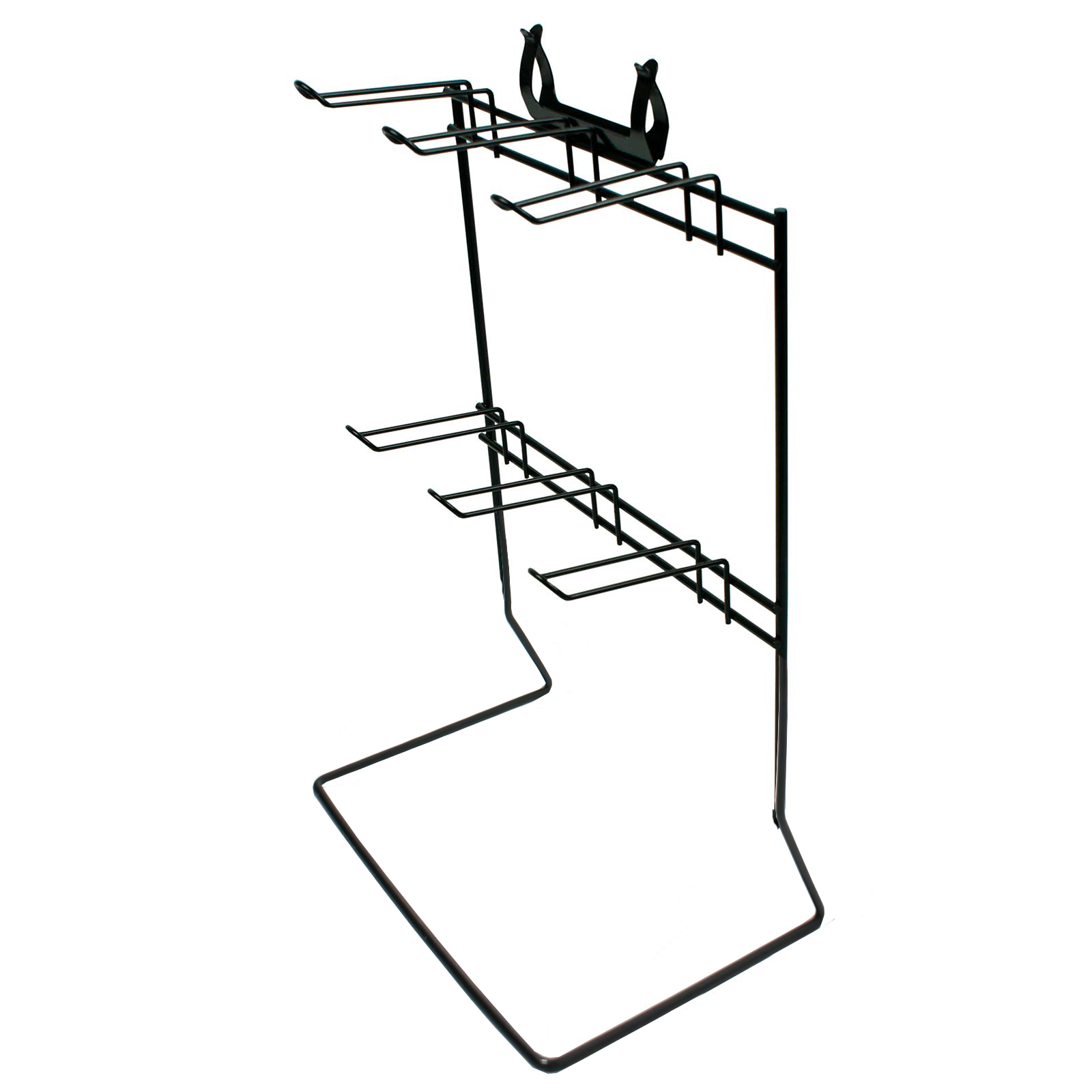 Counter Hook Stand - 6 Fixed Hooks - POS Display in Black (K9B/BLACK)
