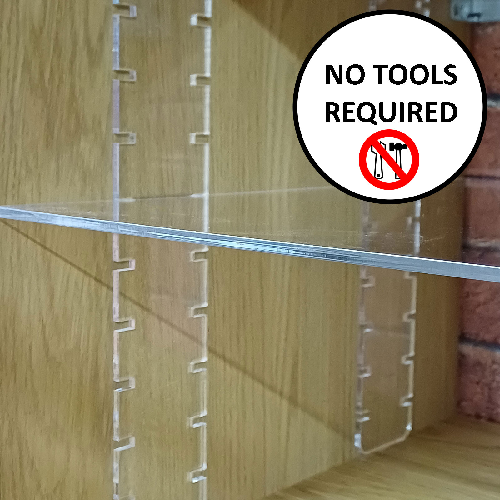 Acrylic Shelf Inserts With Brackets for Ikea Kallax Cabinet - Clear ...