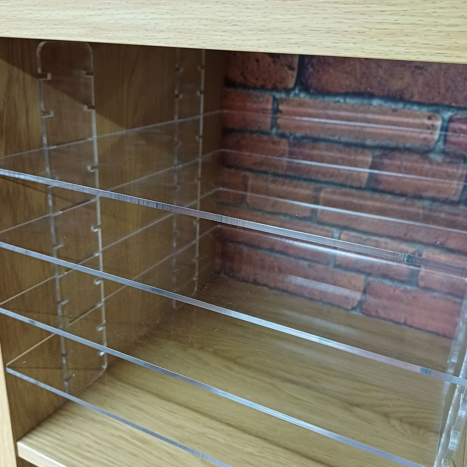 Acrylic Shelf Inserts With Brackets for Ikea Kallax Cabinet - Clear ...