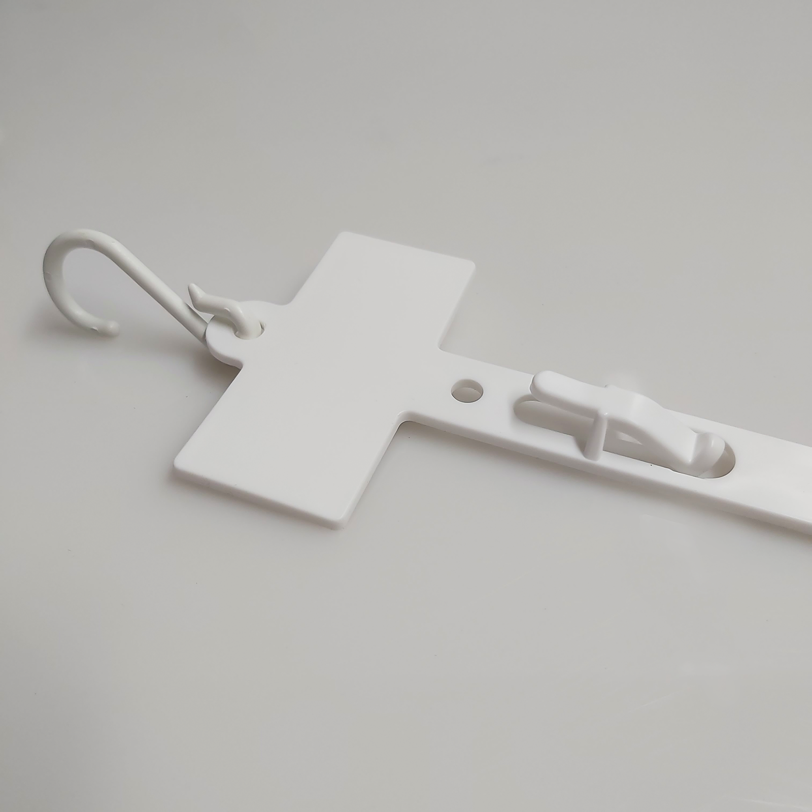 Merchandising Strip - Hanging White Plastic Supermarket Clipstrip 12 ...