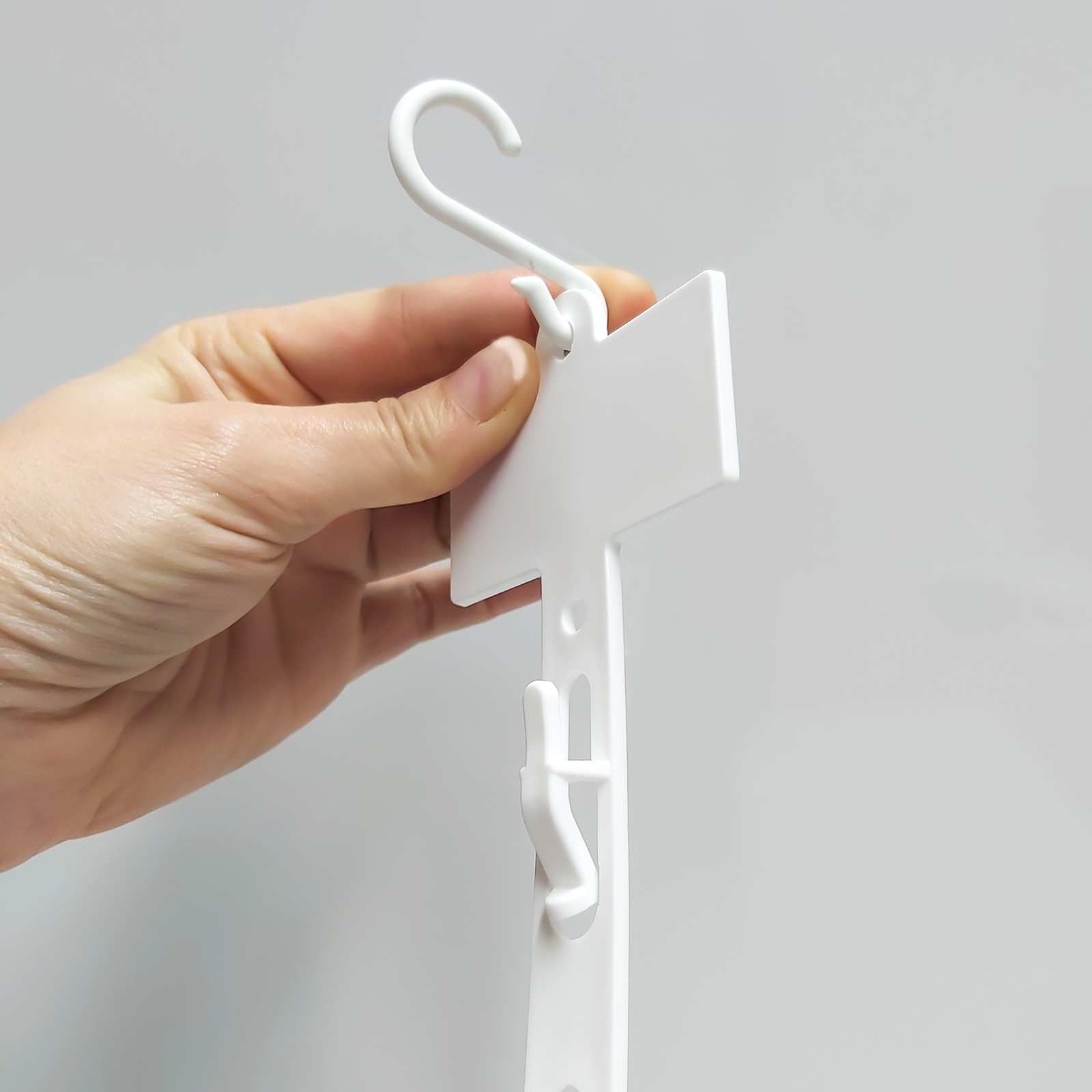 Merchandising Strip - Hanging White Plastic Supermarket Clipstrip 12 ...