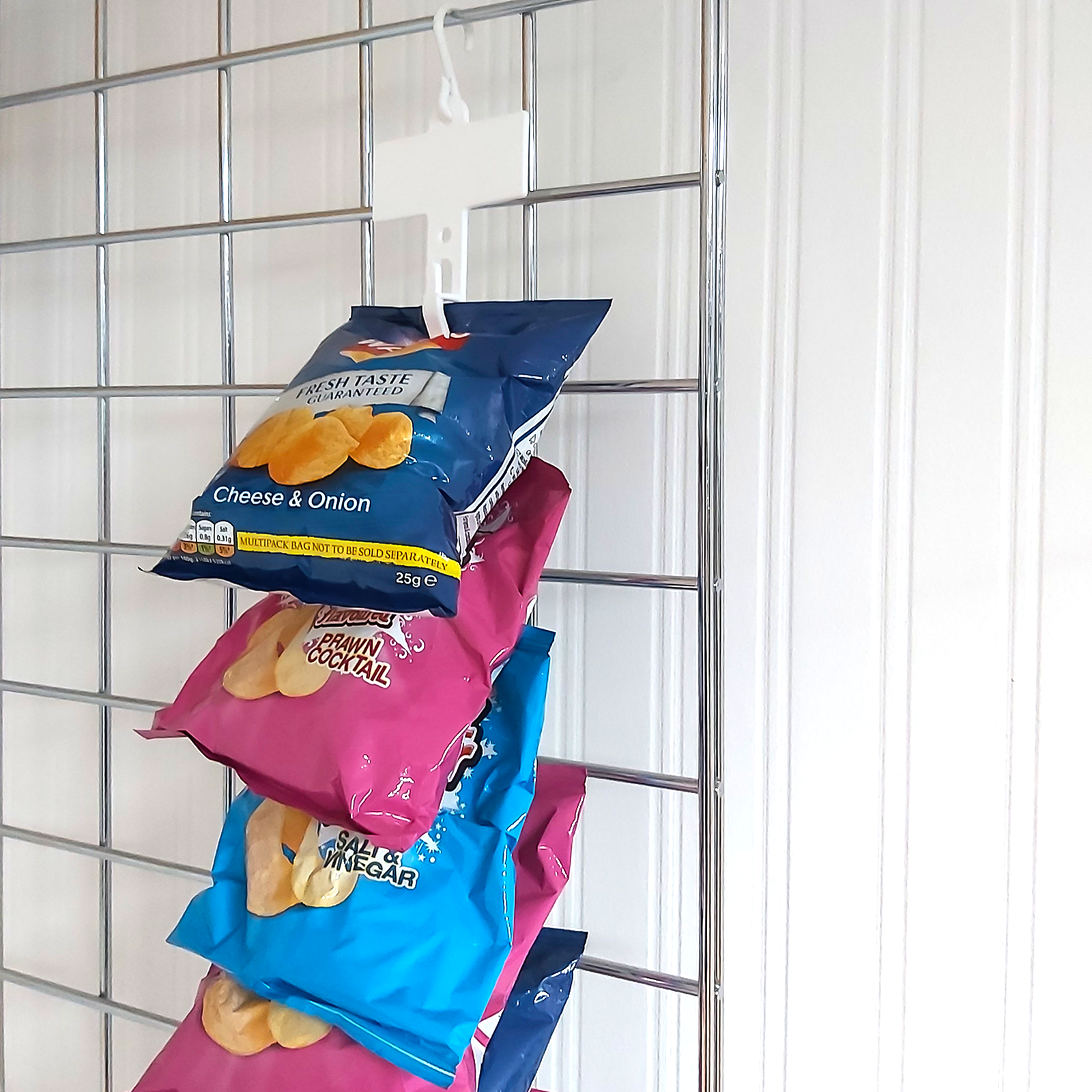 Merchandising Strip - Hanging White Plastic Supermarket Clipstrip 12 ...