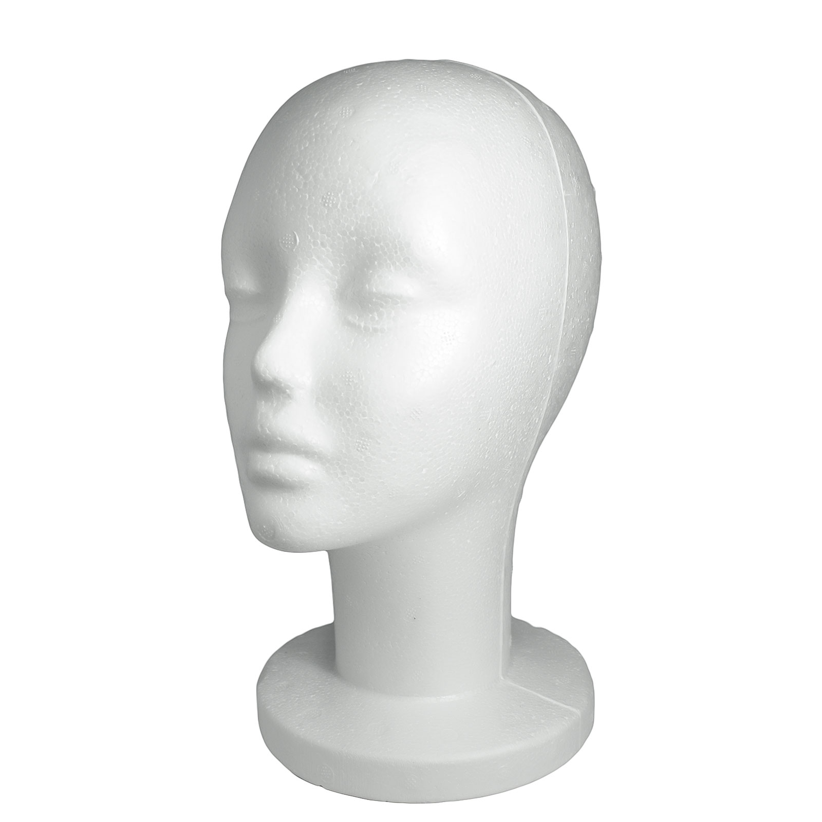 Mannequin Female Head Polystyrene Display For Hats & Accessories (POLYF)
