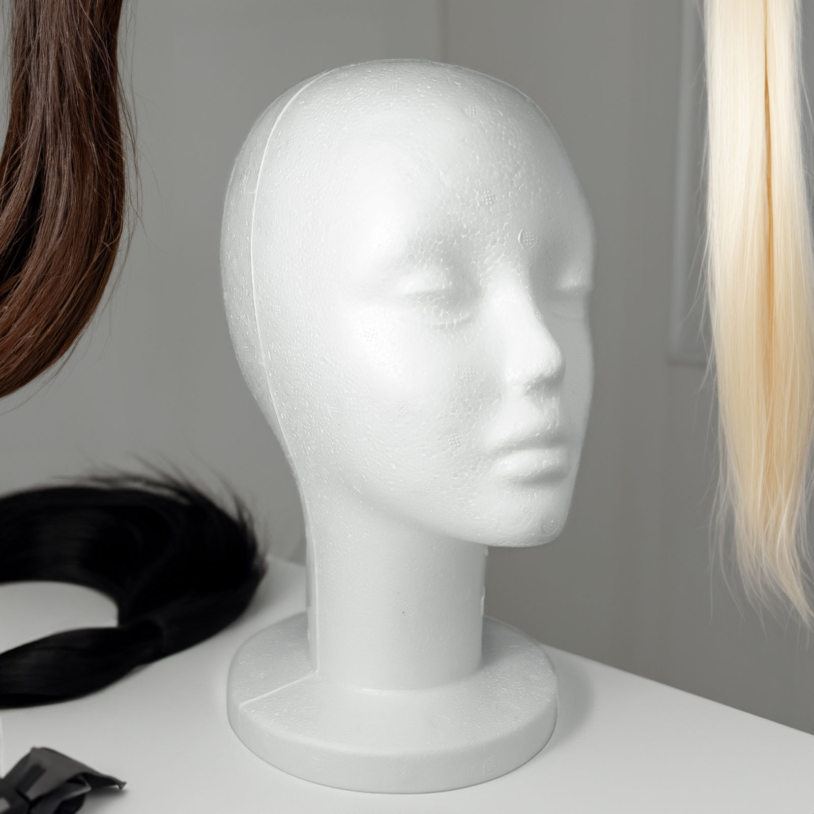 Mannequin Female Head Polystyrene Display For Hats & Accessories (POLYF)