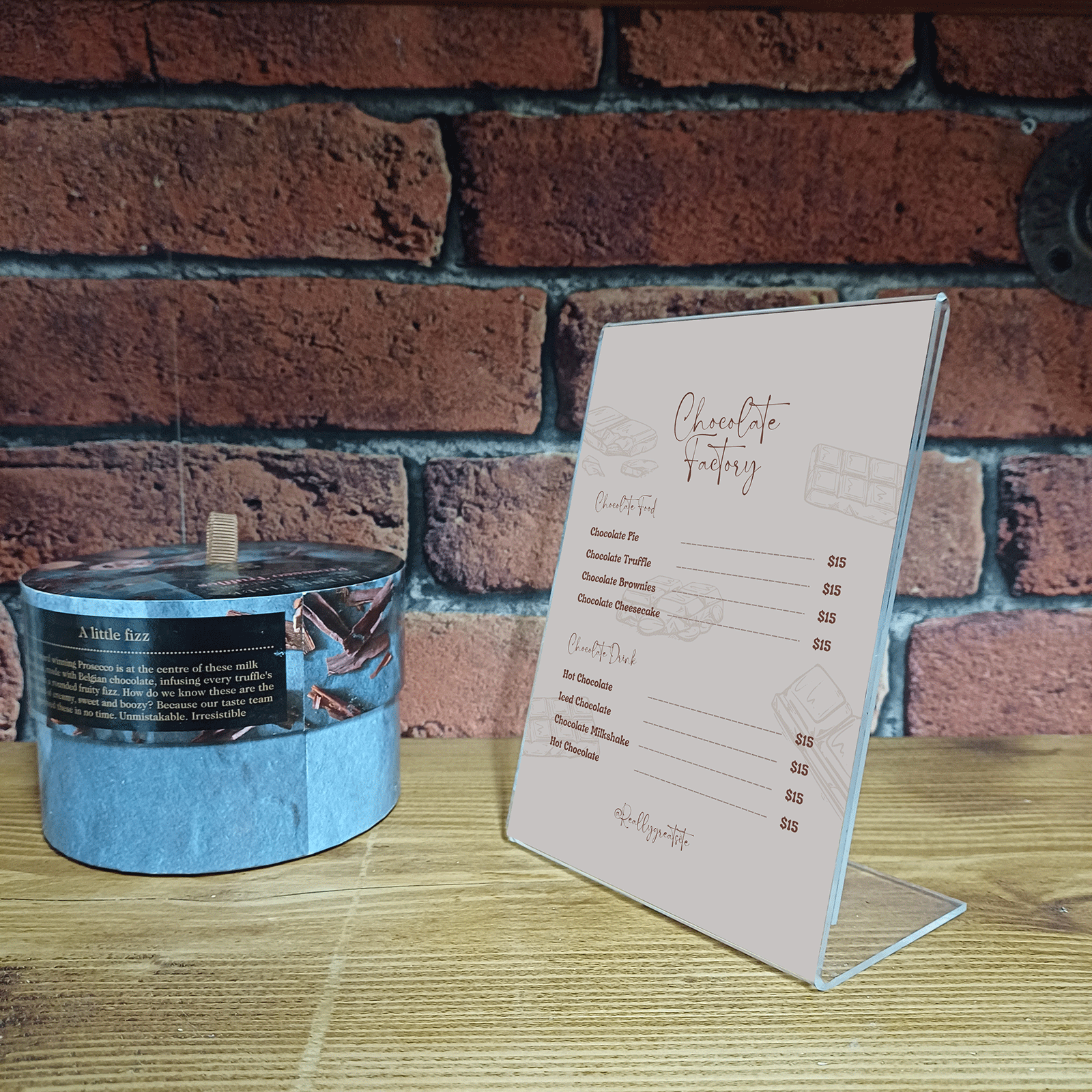 Menu Poster Holder Portrait Display - A6 Counter Display - Single Sided ...