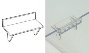 Slatwall Horizontal Acrylic Bracket (DS4)