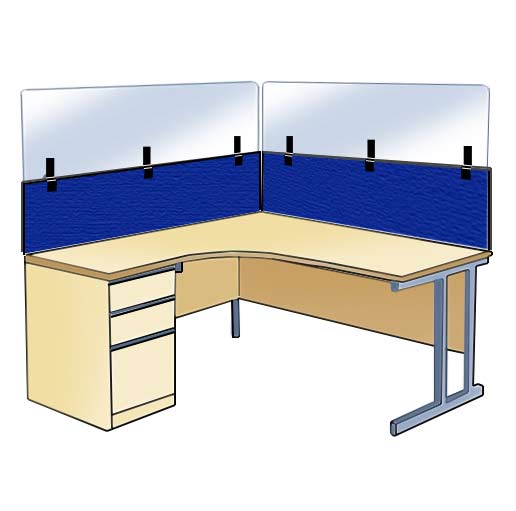 Sneeze Guard Desk Panel Extension - Screen Topper - 5mm Acrylic Office ...