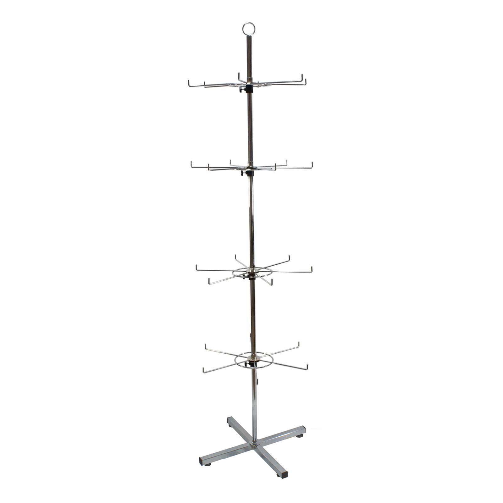24 Hook Rotating Floor Stand in Chrome (J11/6)