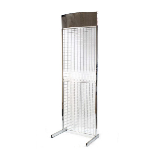 Mesh Panel General Purpose Stand with Bowed Header in Chrome (K26)