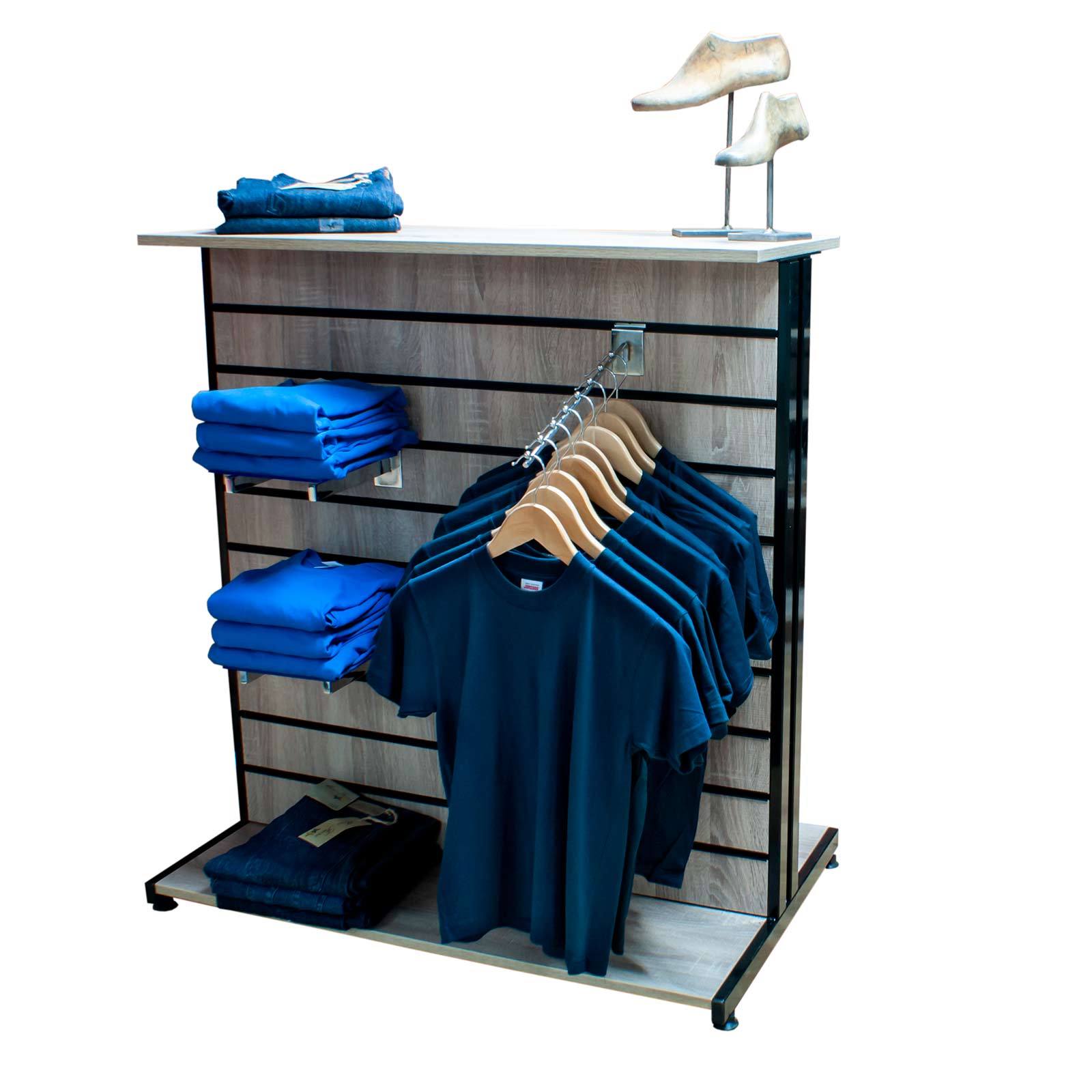 Slatwall Gondola Mid-Aisle Shop Display - 1000mm Wide in 5 Colours ...
