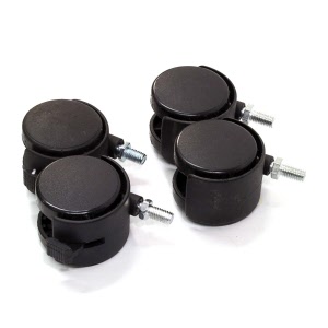 Furniture Wheels - M8 Castor with Threaded Stem Set of 4 (M8)