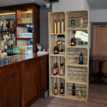 Crate Store - 9 Crate Wall Unit Display with Optional Base (CRATE/5)