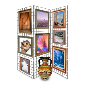 Grid Panel - 3 Panel Zig Zag Freestanding Shelving Display Retail Shop ...