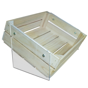 Half Crate 1 Tier Counter Stand With Acrylic Legs (CRATE/T1)