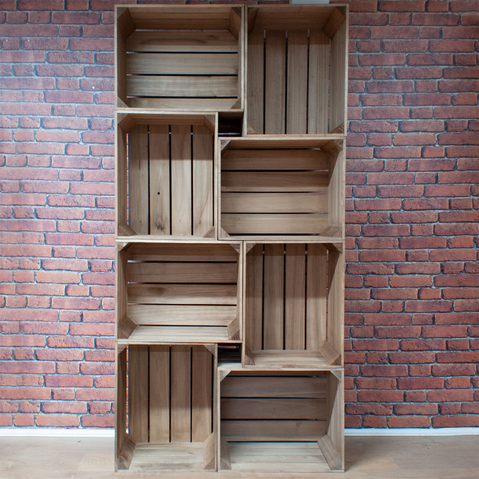 Crate Store - 8 Crate Shelving Display with Optional Base (CRATE/2)