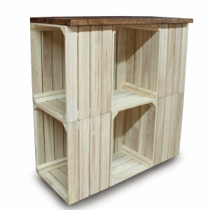 Crate Store - 6 Crate Till Stand Display with Scaffold Board Top (CRATE/11)