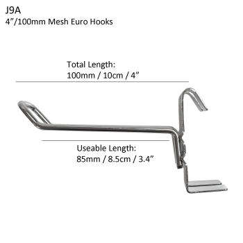 Mesh Hooks - Double Prong Euro For Wire Mesh Panel Retail Shop Display ...