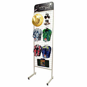 Mesh Panel General Purpose Retail Shop Display Stand in White (K34)